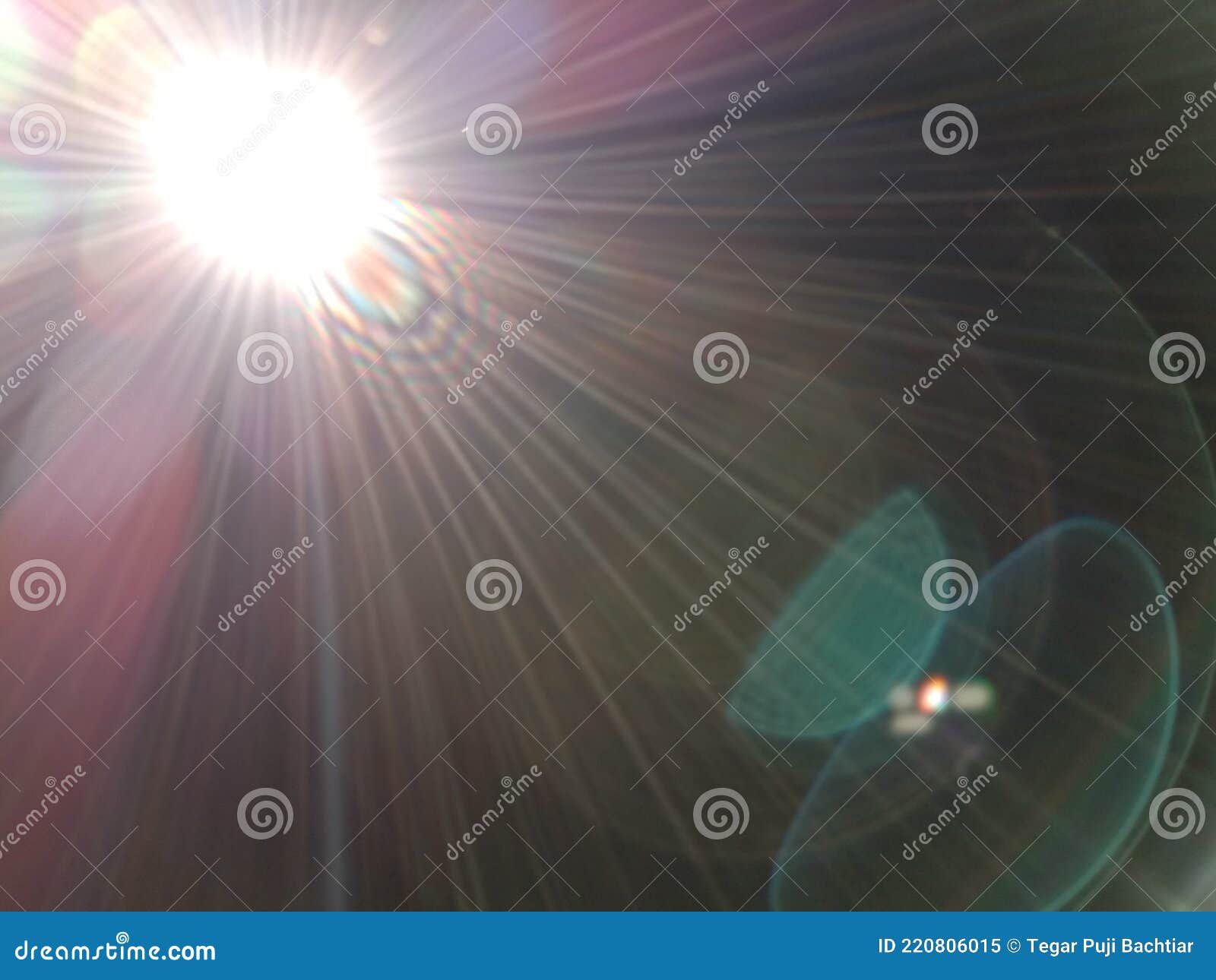 The Reflection of the Sun is Very Bright and Beautiful Stock Image ...