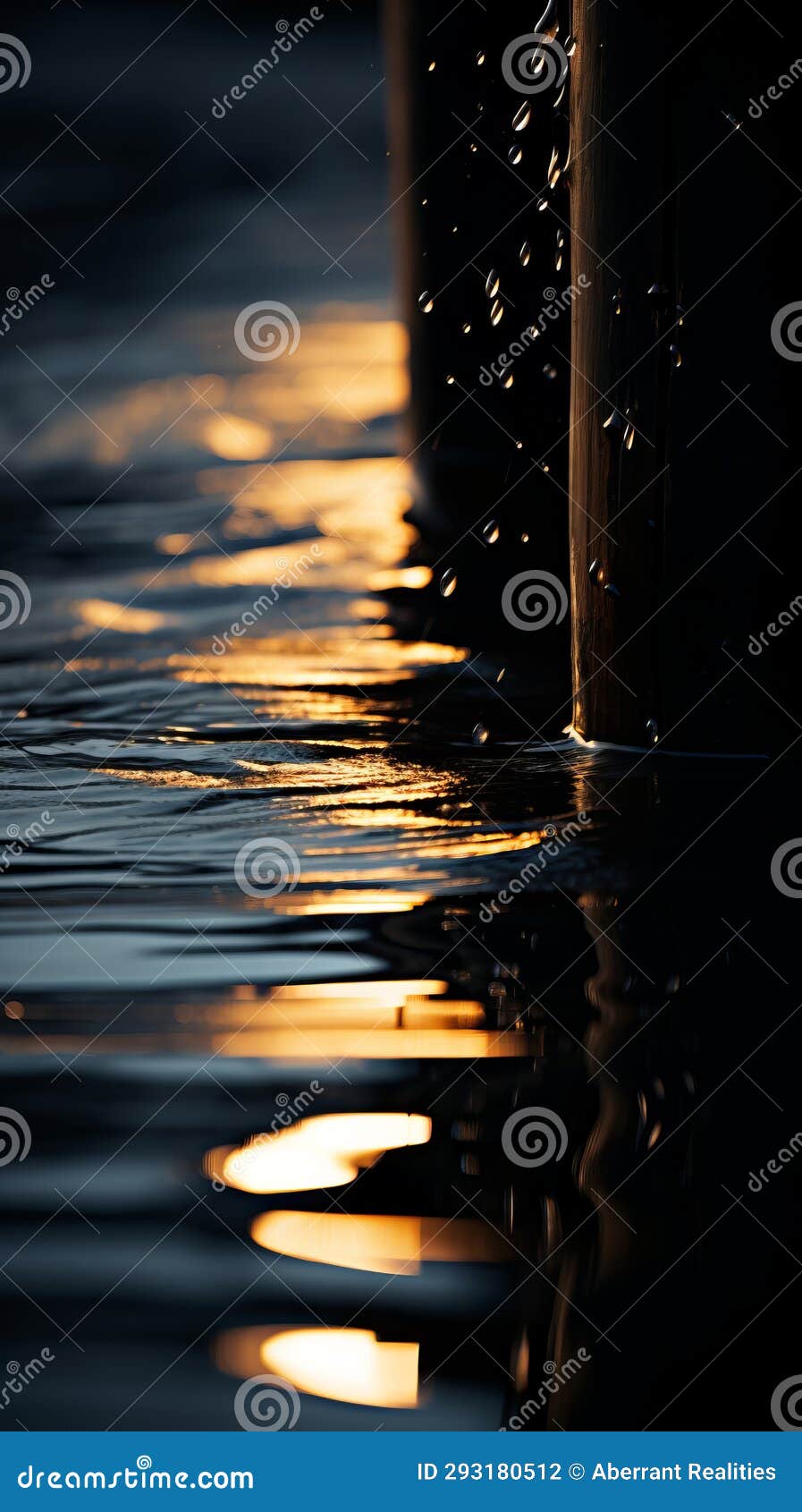 A Reflection of the Sun in the Water Stock Illustration - Illustration ...