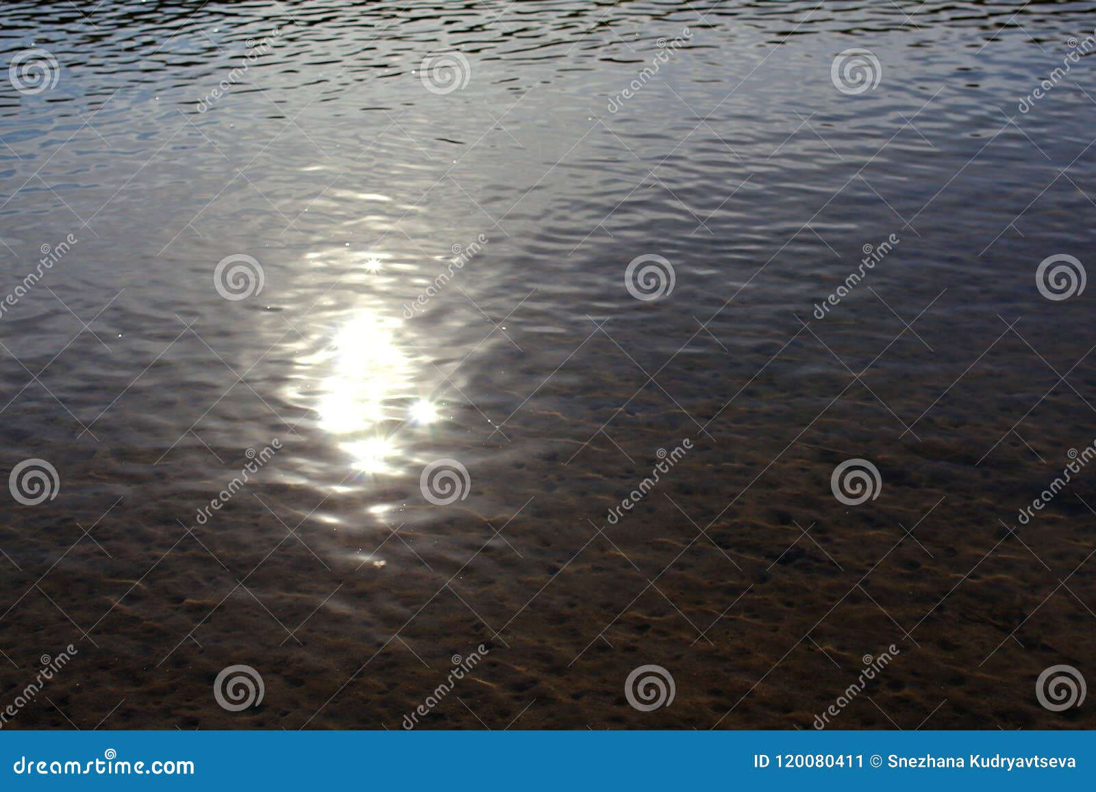 Reflection of Sunlight on the Surface of Water Stock Image - Image of ...