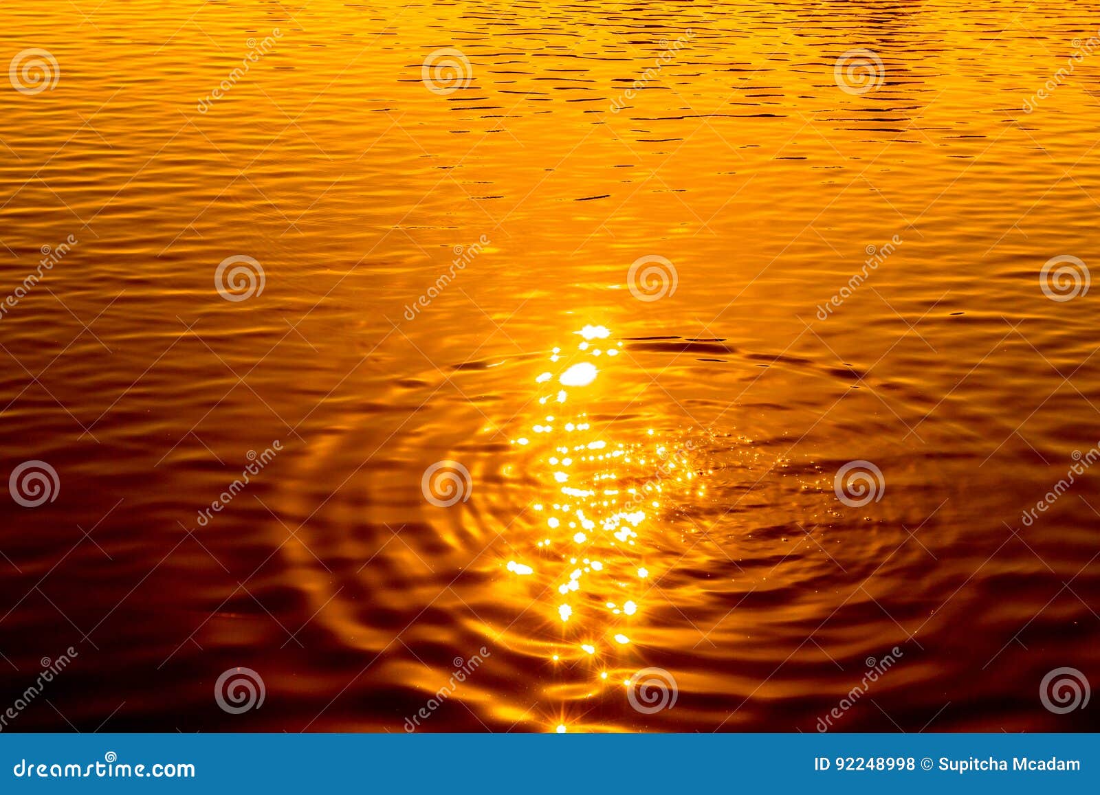 Reflection of Sunlight on Water Surface. Stock Photo - Image of ...