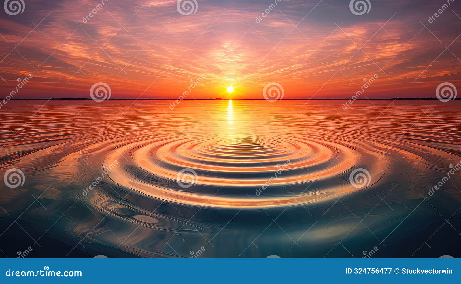 Reflection surreal sun stock illustration. Illustration of colors ...