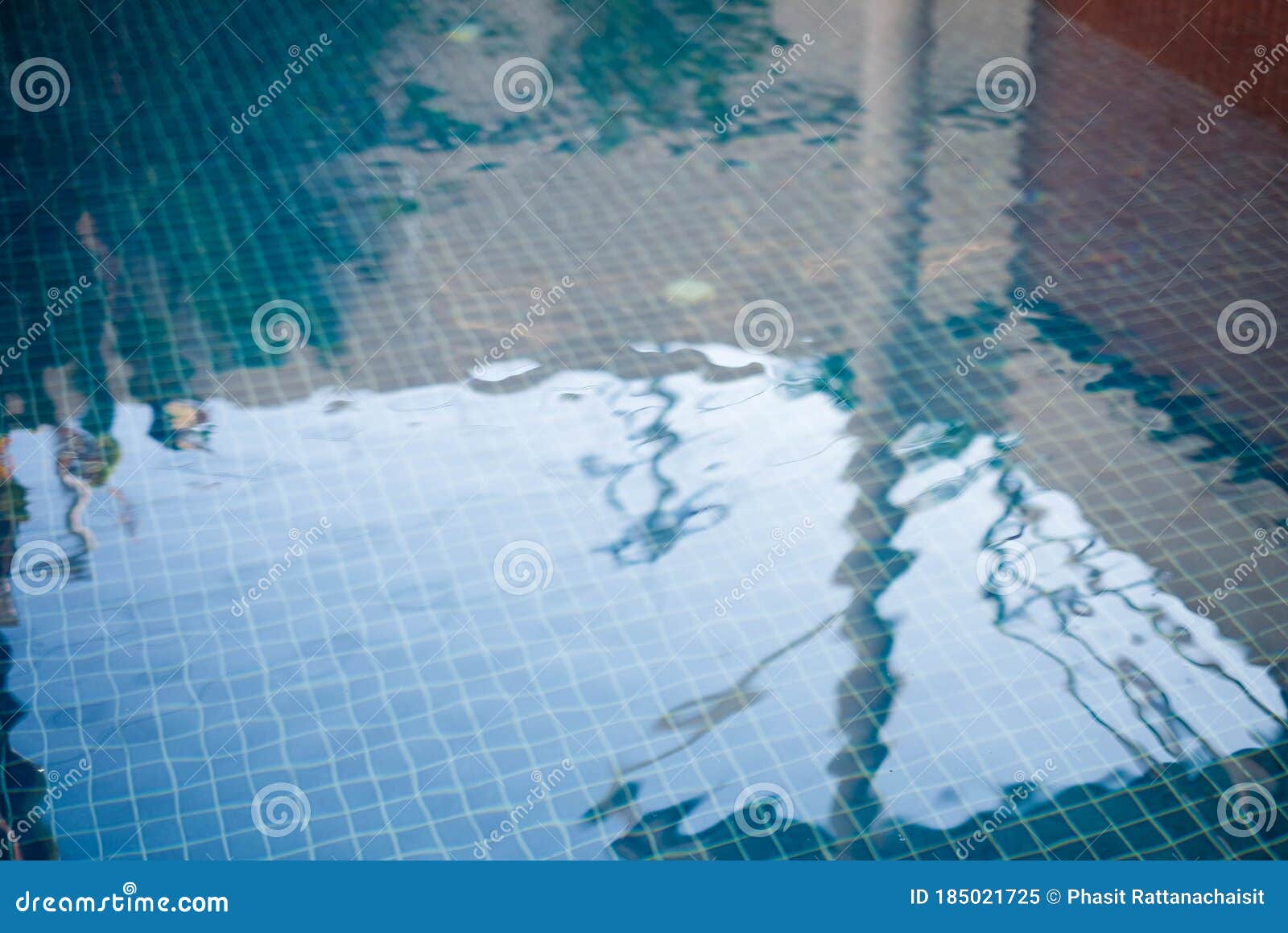 Reflection on Swimming Pool Surface. Stock Image - Image of nature ...