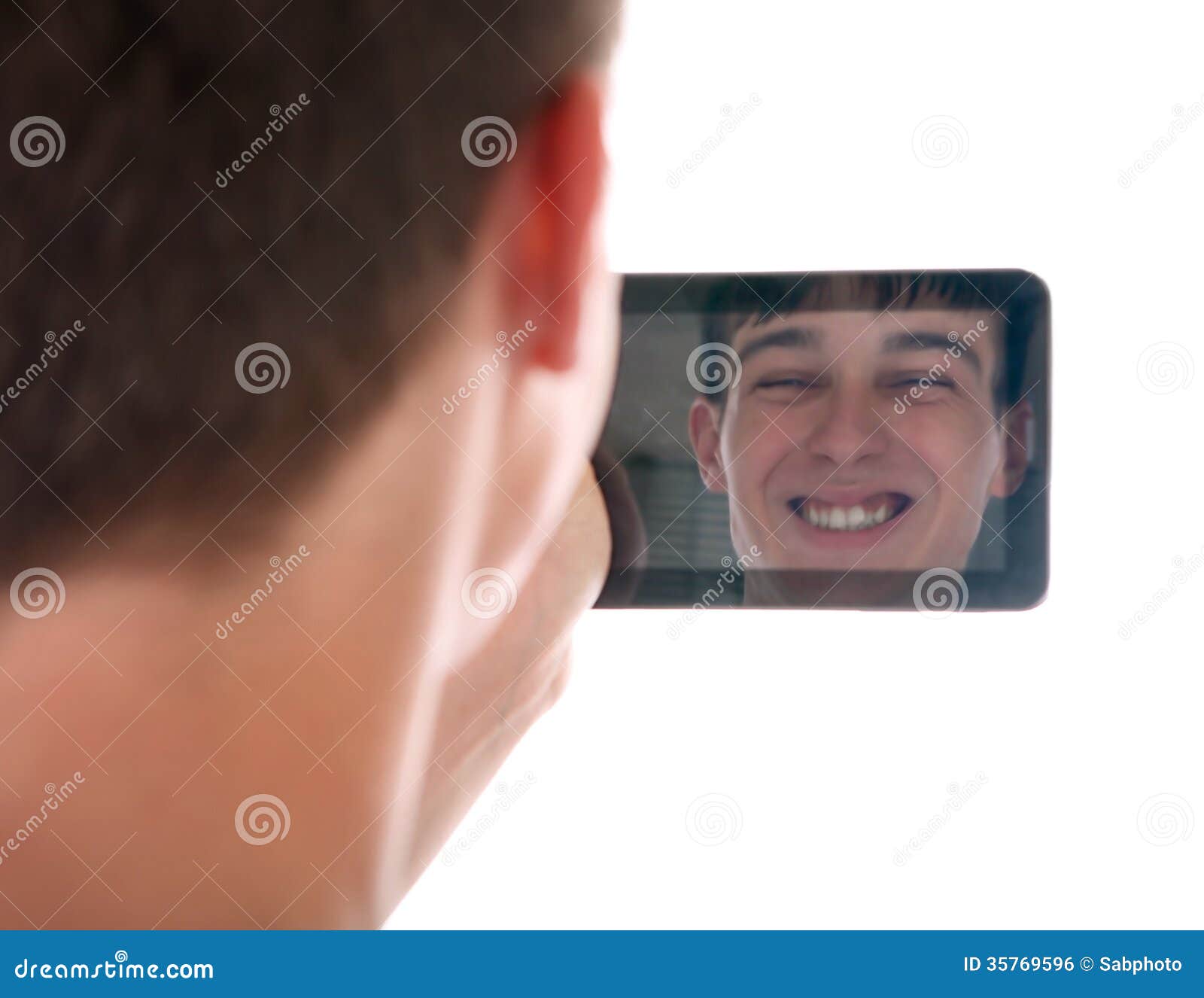 Reflection in Tablet Computer Stock Photo - Image of portable, computer ...