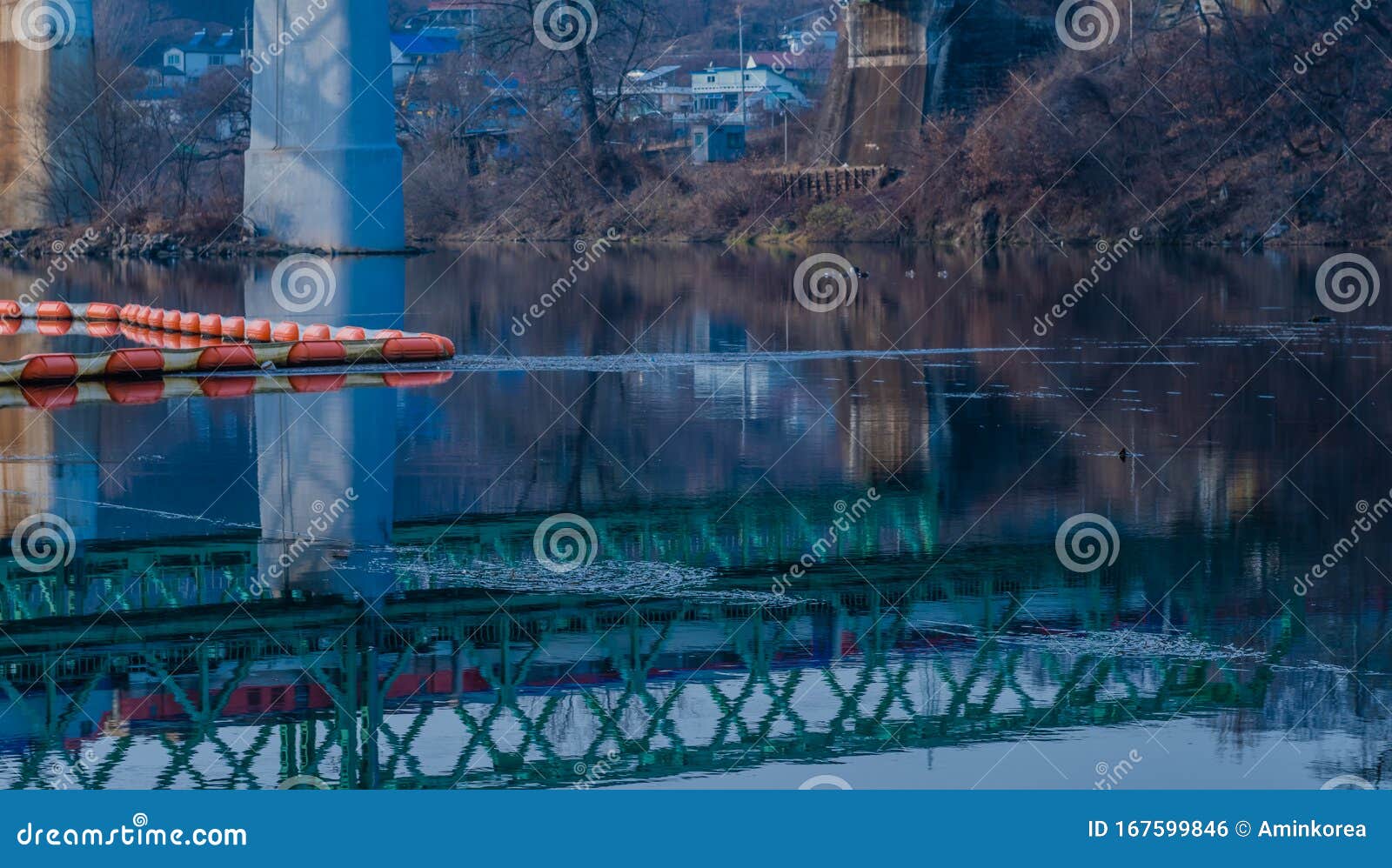 Reflection of Train on Bridge Stock Photo - Image of glimmer, marine ...