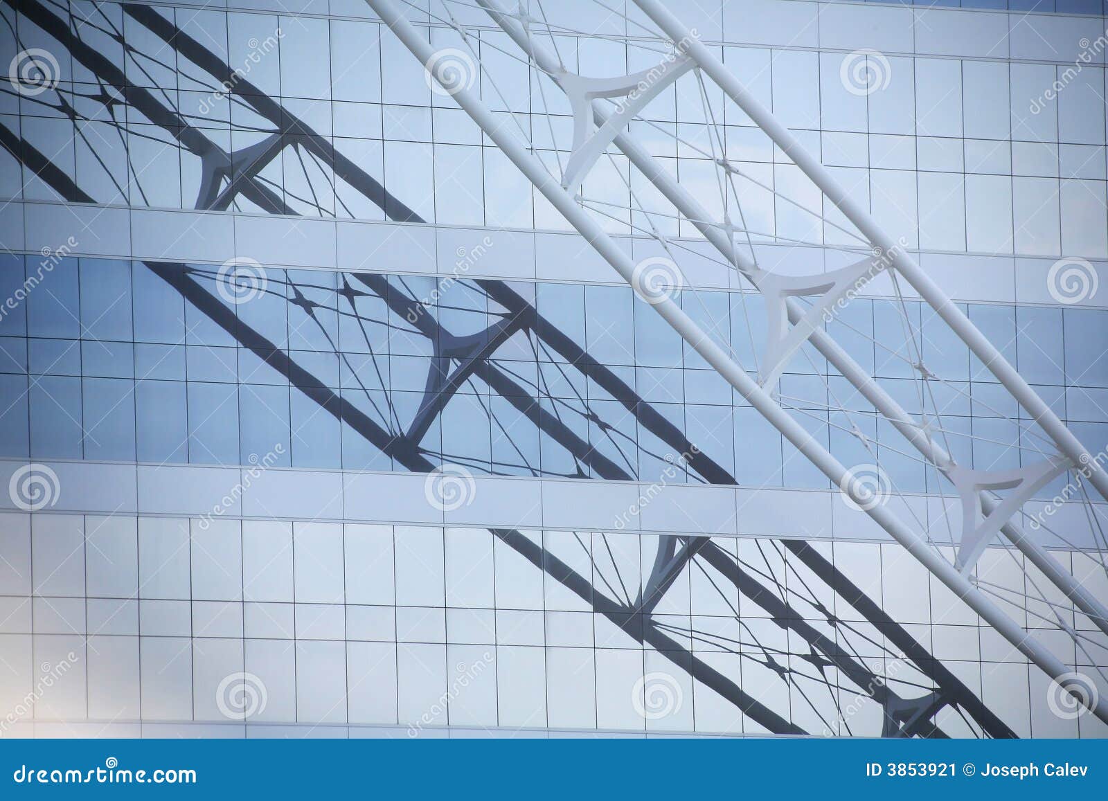 Reflection of truss stock image. Image of construction - 3853921