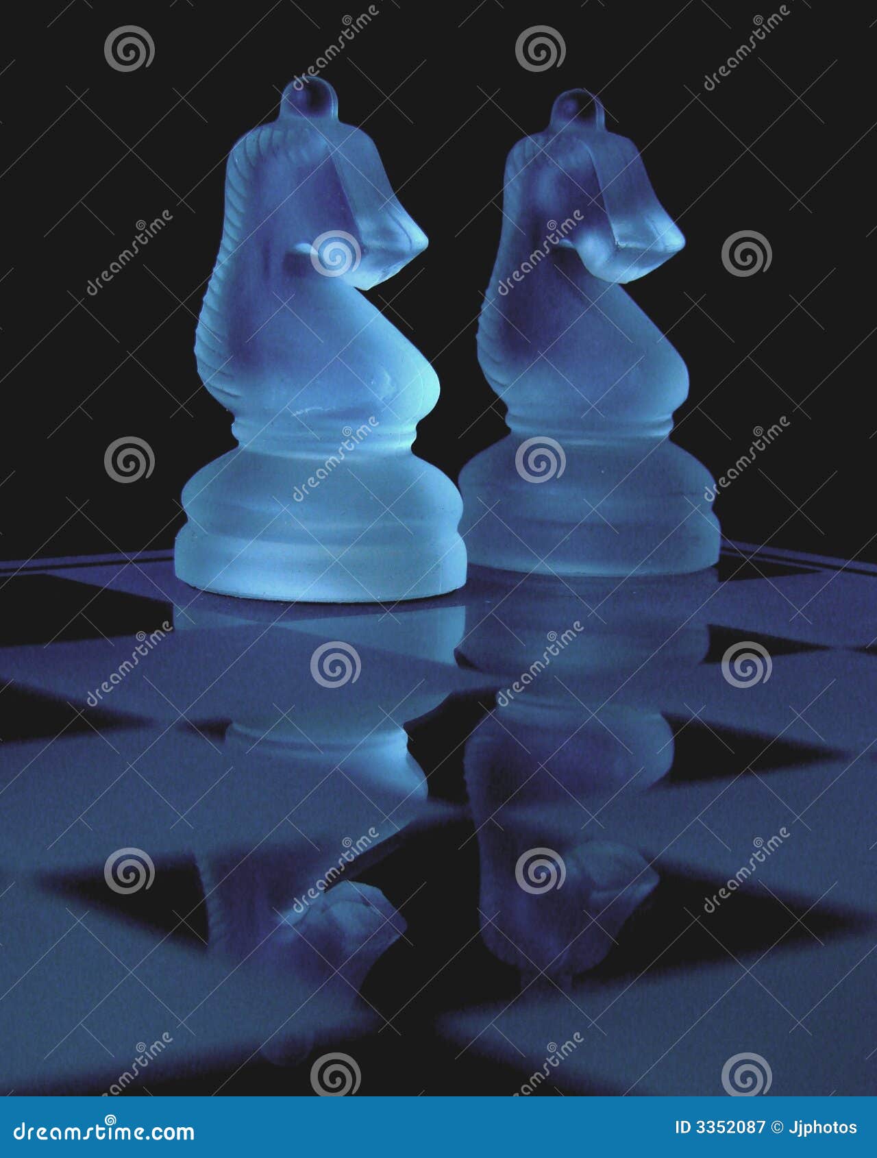 Reflection of Two Knights stock image. Image of concept - 3352087