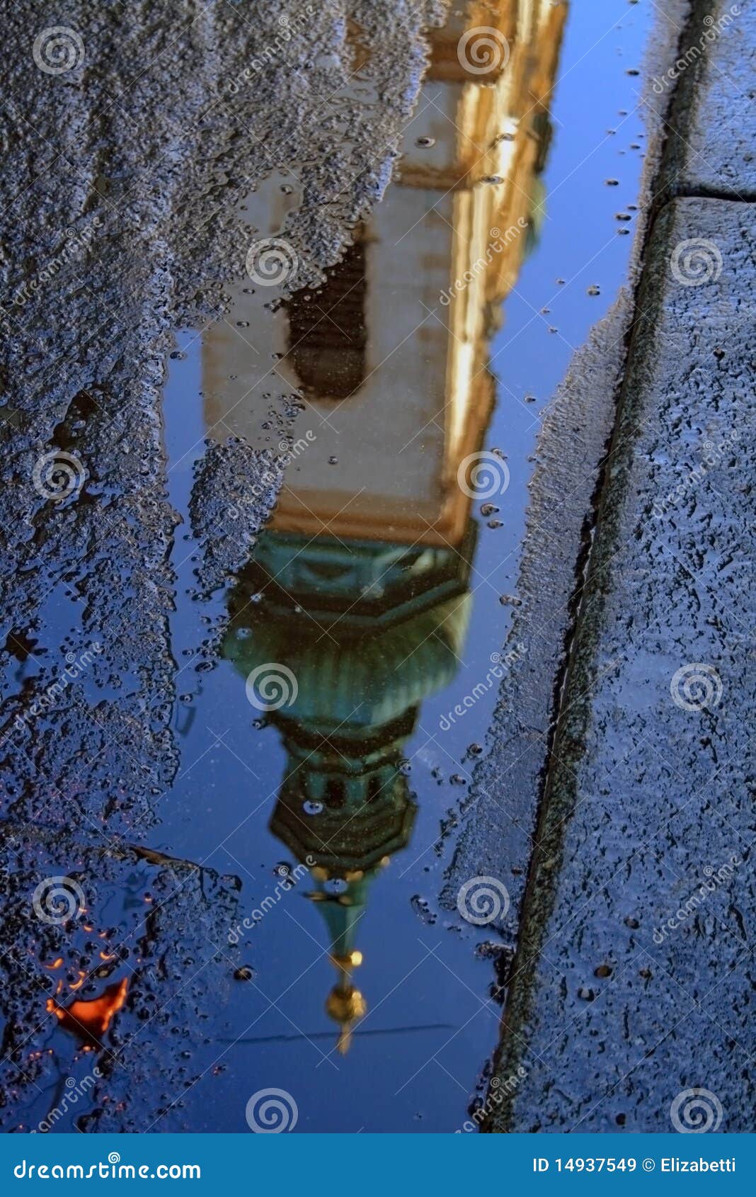 A Reflection of a Vienna Church Stock Image - Image of cracked ...