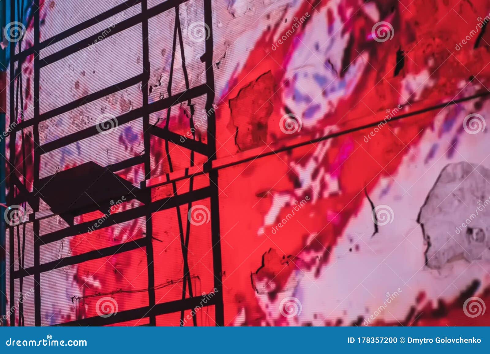 Reflection on the Wall of Stairs and Other Decorations, in the Form of ...