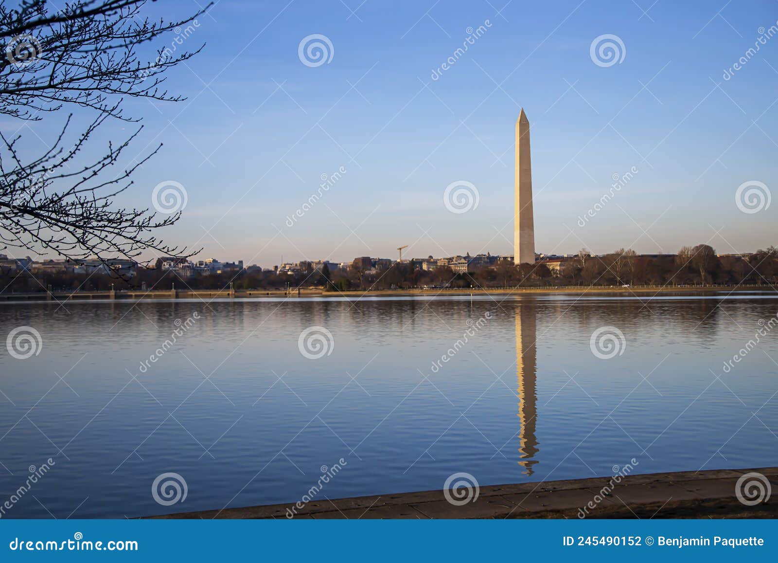 Reflection of Washington Monument on a Pond Stock Photo - Image of ...