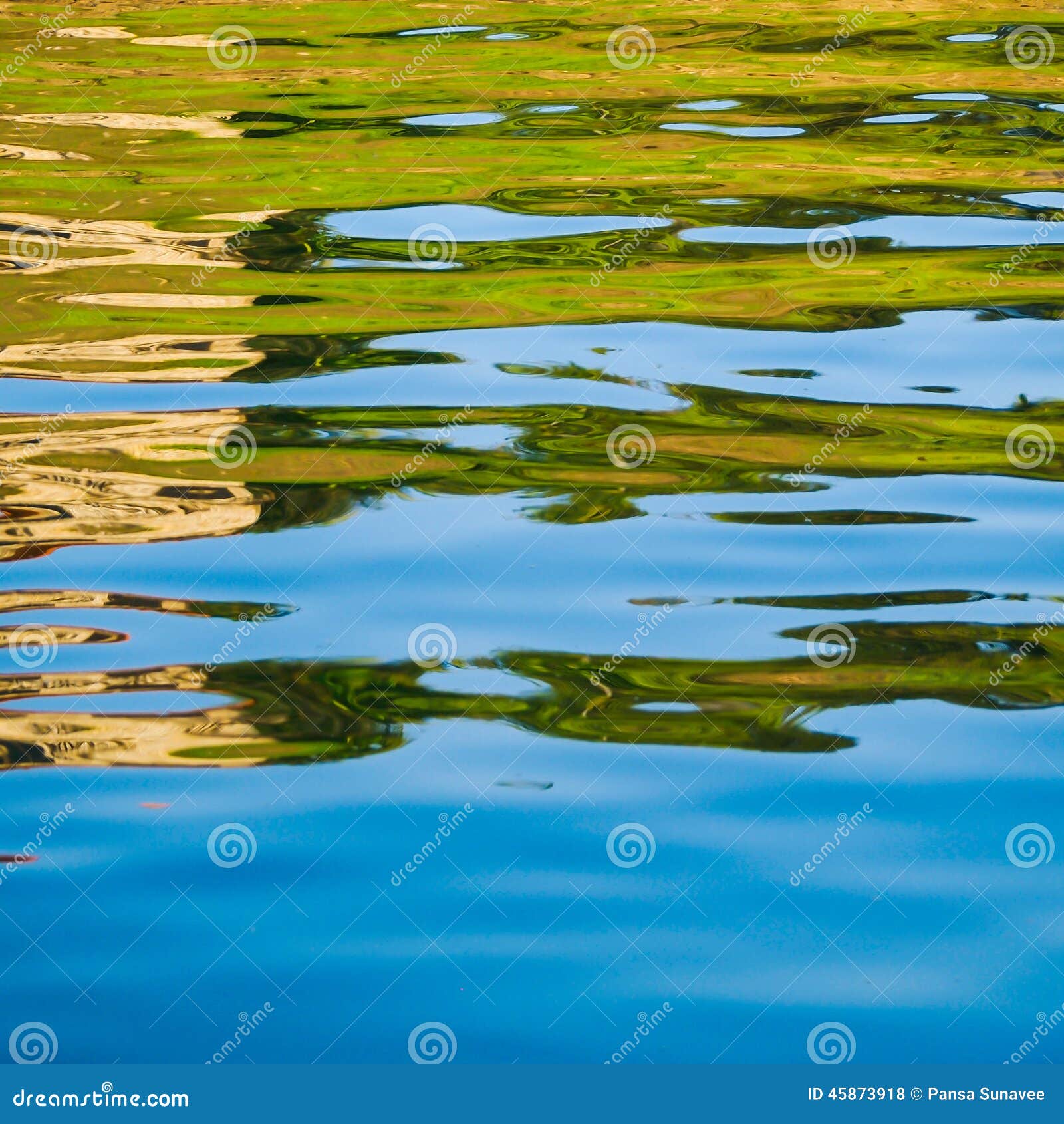 Reflection on water stock photo. Image of smooth, blue - 45873918