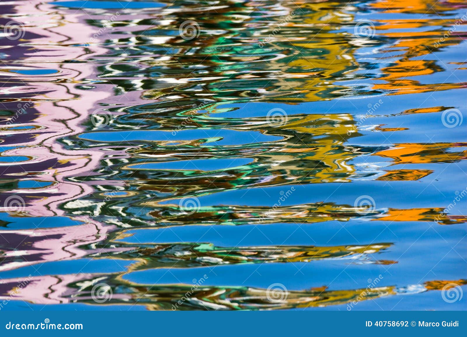 Reflection in water stock photo. Image of burano, blur - 40758692