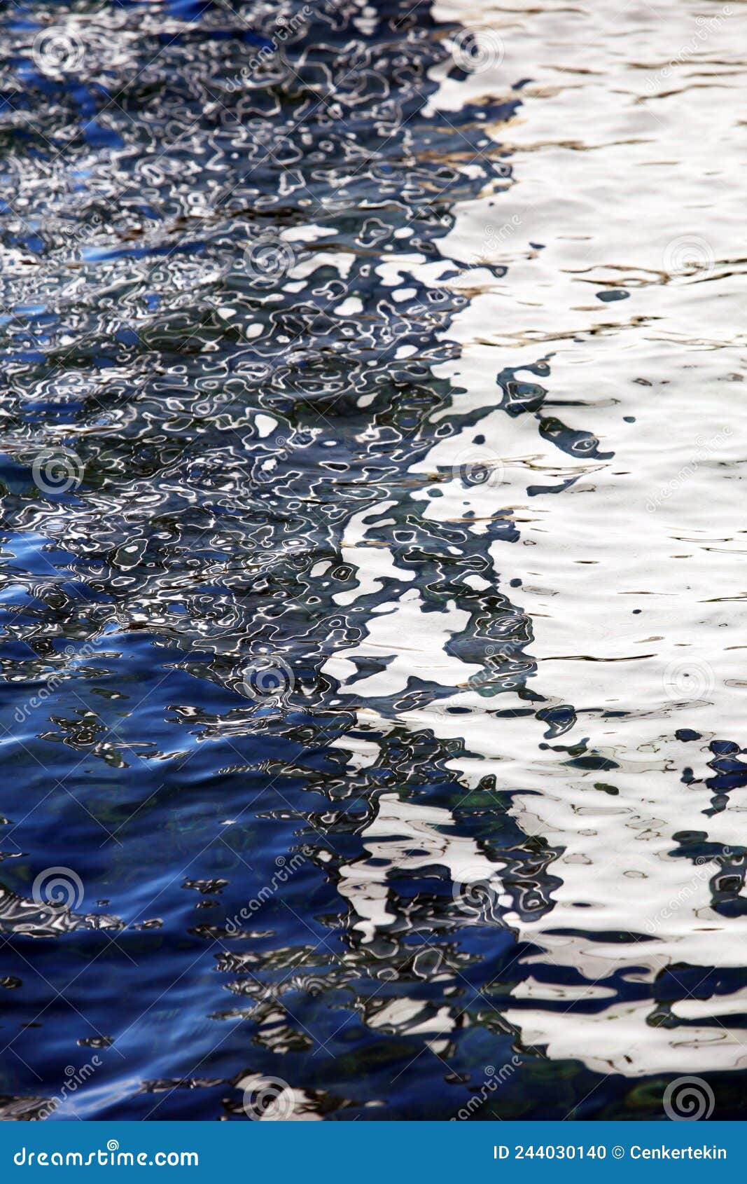 Reflection on Water Surface Stock Photo - Image of black, abstract ...