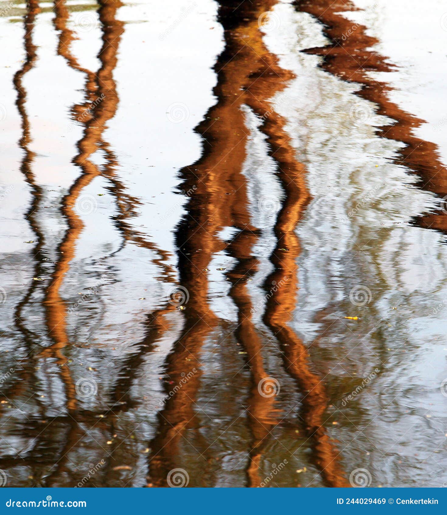Reflection on Water Surface Stock Image - Image of outdoors, banner ...