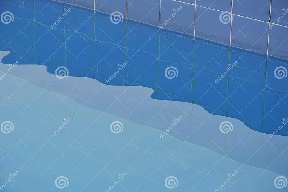 Reflection of Water Wave Ripple on Blue Tile Pool Edge Stock Image ...
