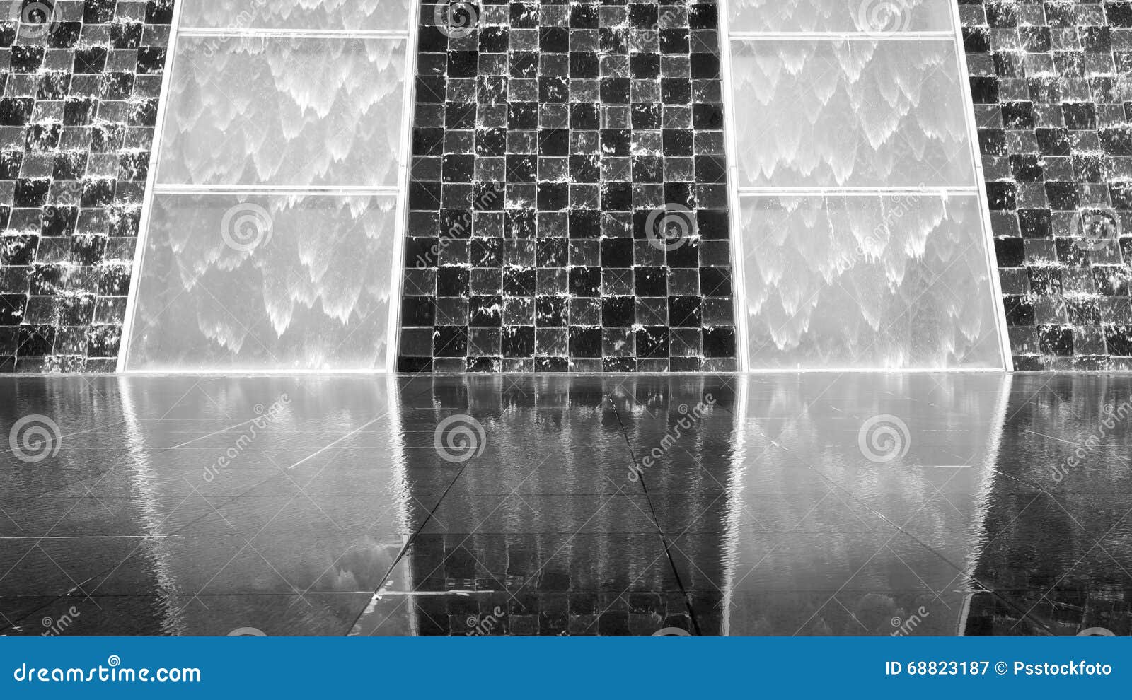 Reflection of Waterfall Wall Stock Image - Image of texture, surface ...