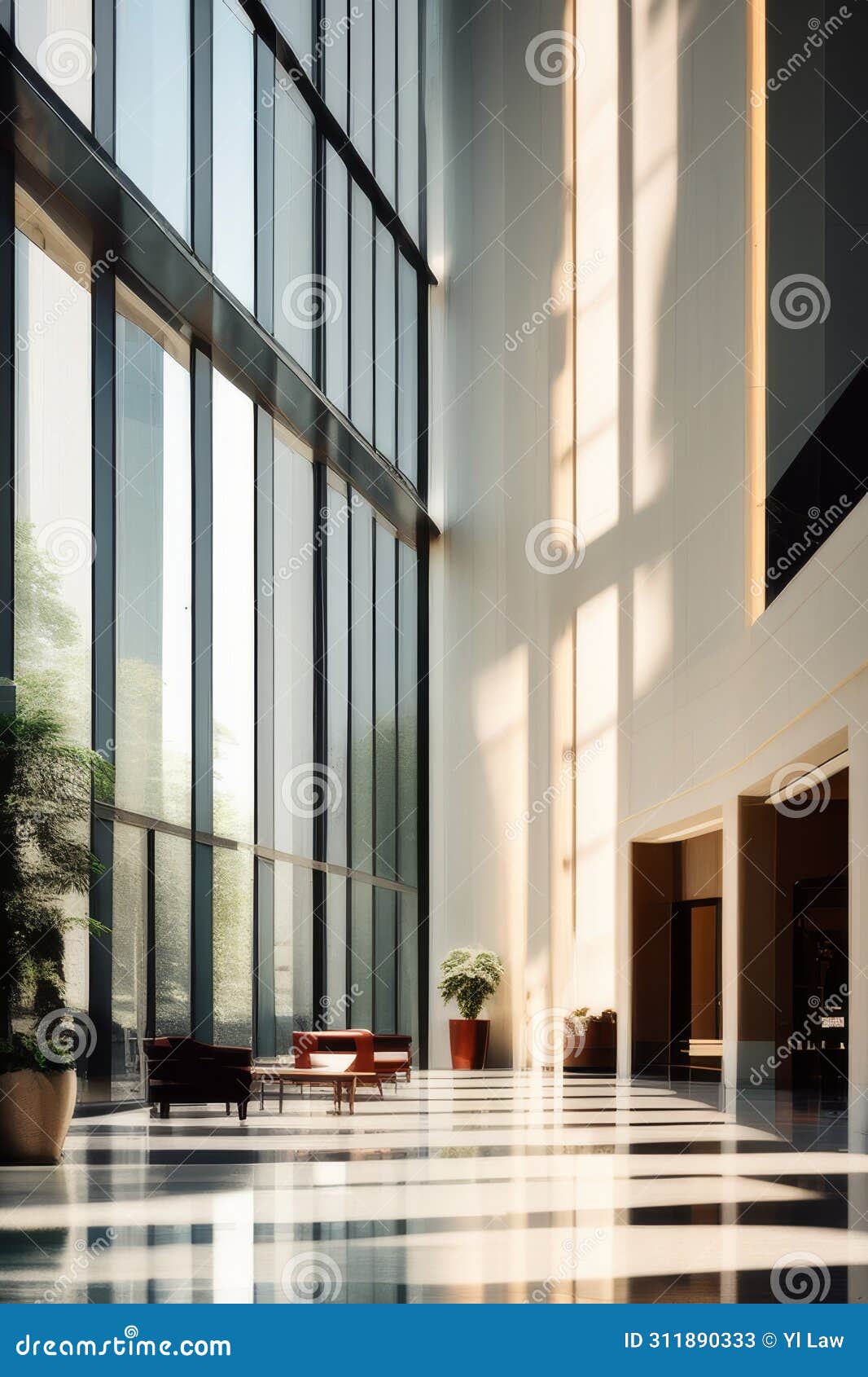 The Reflection in the Window, Business Blur Background Stock ...