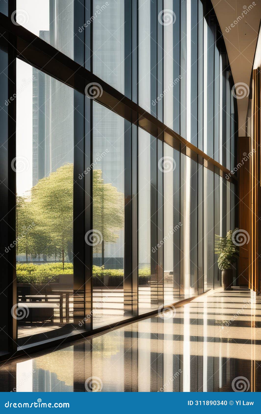 The Reflection in the Window, Business Blur Background Stock ...