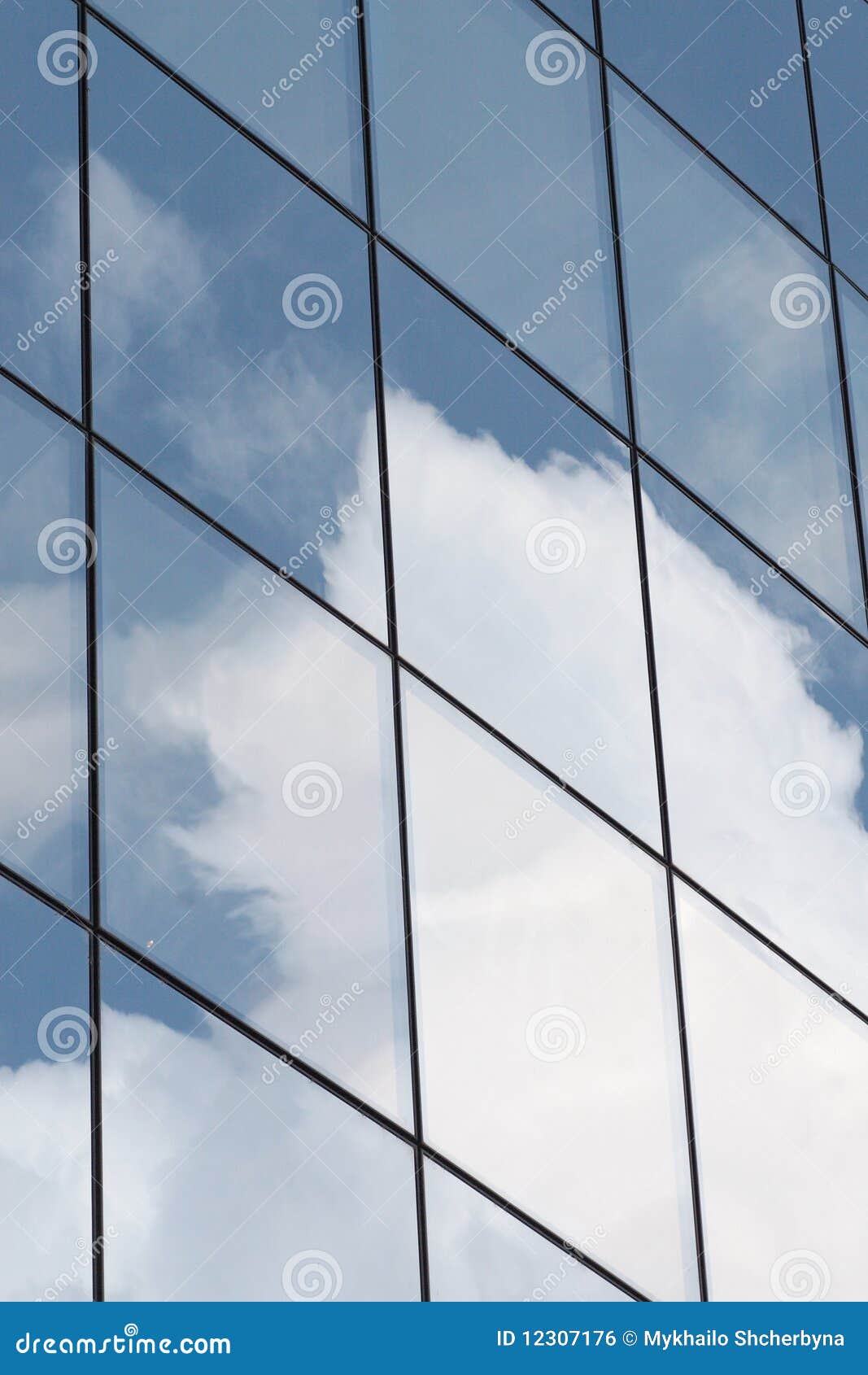 Reflection in windows. stock photo. Image of detail, clouds - 12307176