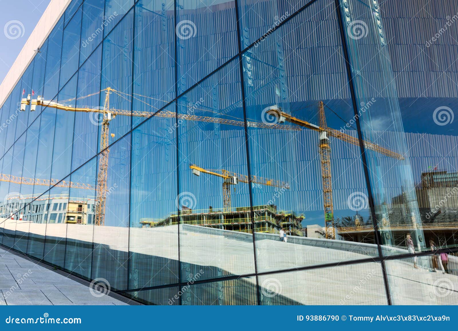 Reflection in the Windows of a Construction Site. Editorial Image ...