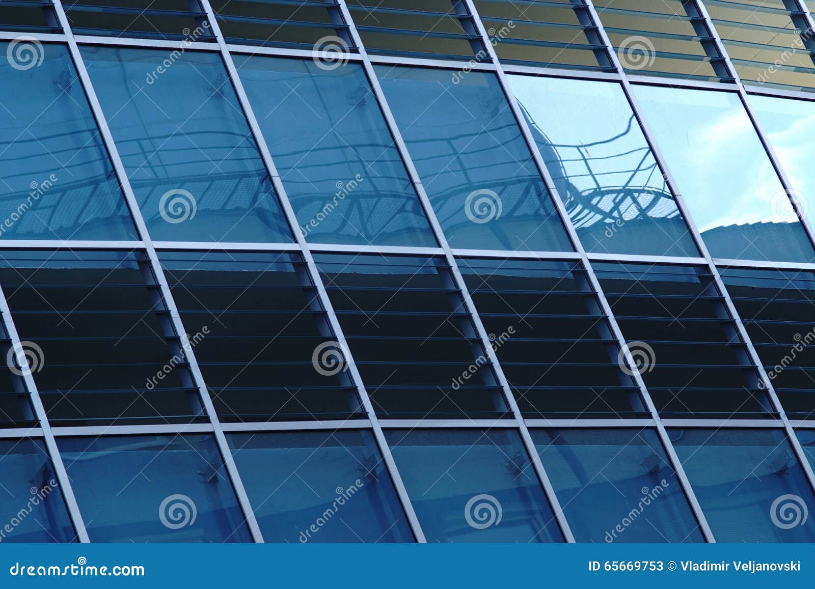 Reflection in Windows - Part of Modern Stock Image - Image of reflect ...