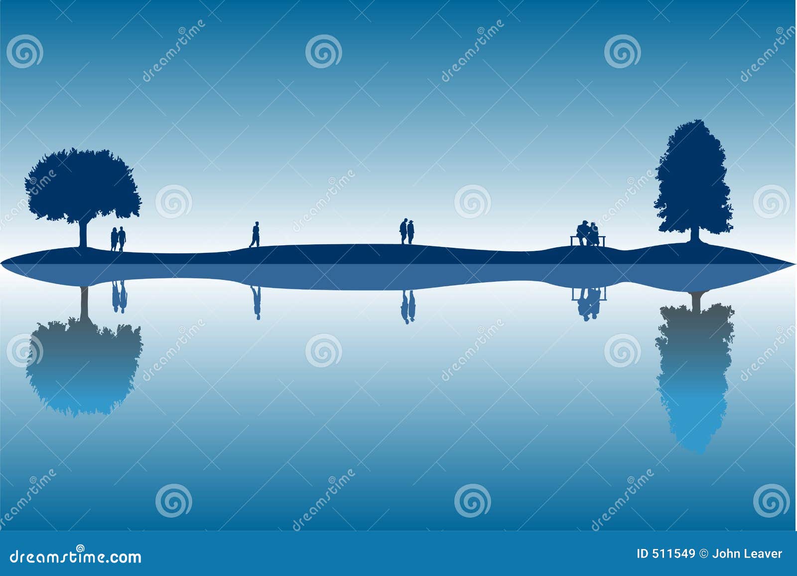 Lake Reflections Sitting Stock Illustrations – 3 Lake Reflections ...