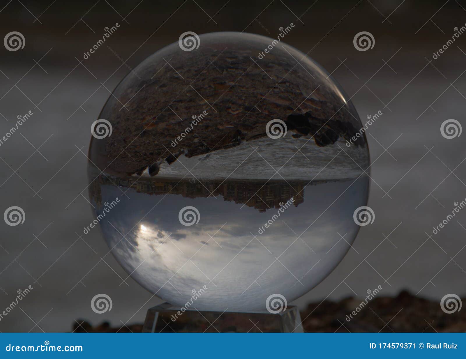 Reflections of the Beach on the Ball Stock Image - Image of outdoors ...