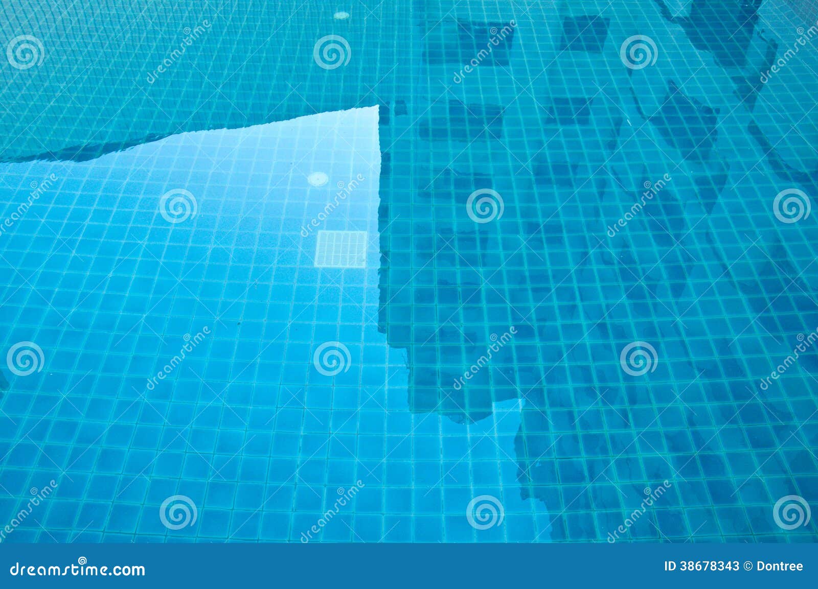 Reflections Building in Swimming Pool Stock Image - Image of pool ...