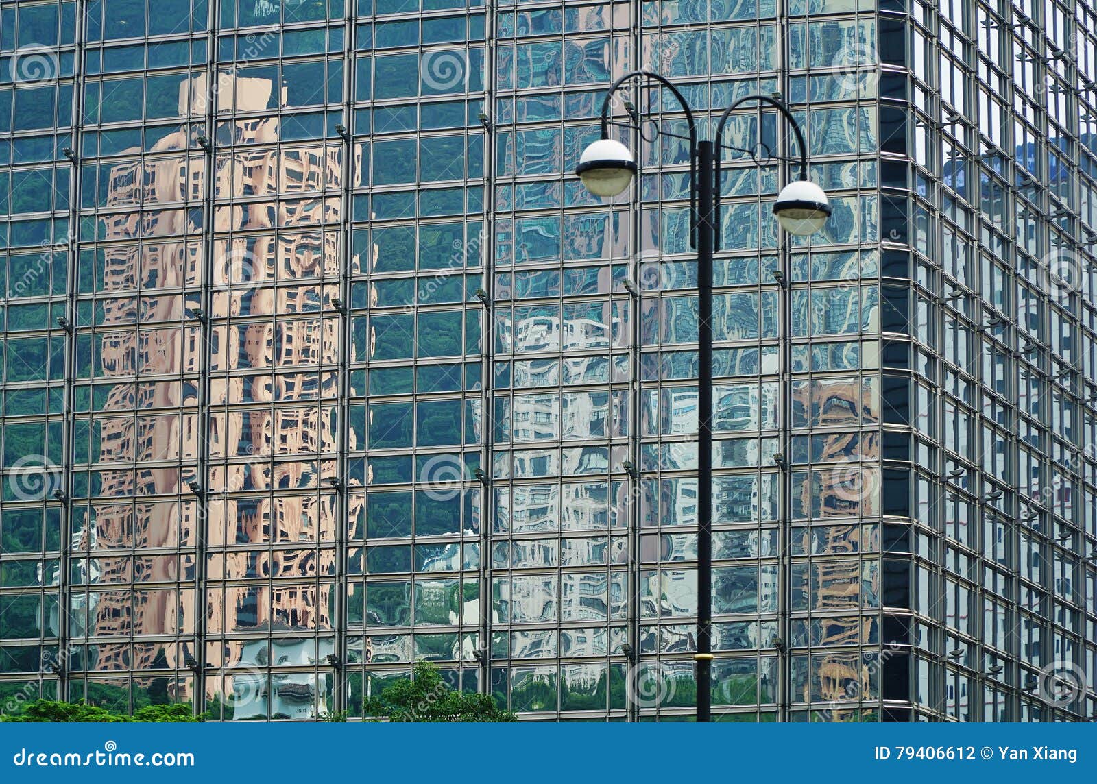 Reflections of Buildings on a Glass Building Stock Photo - Image of ...