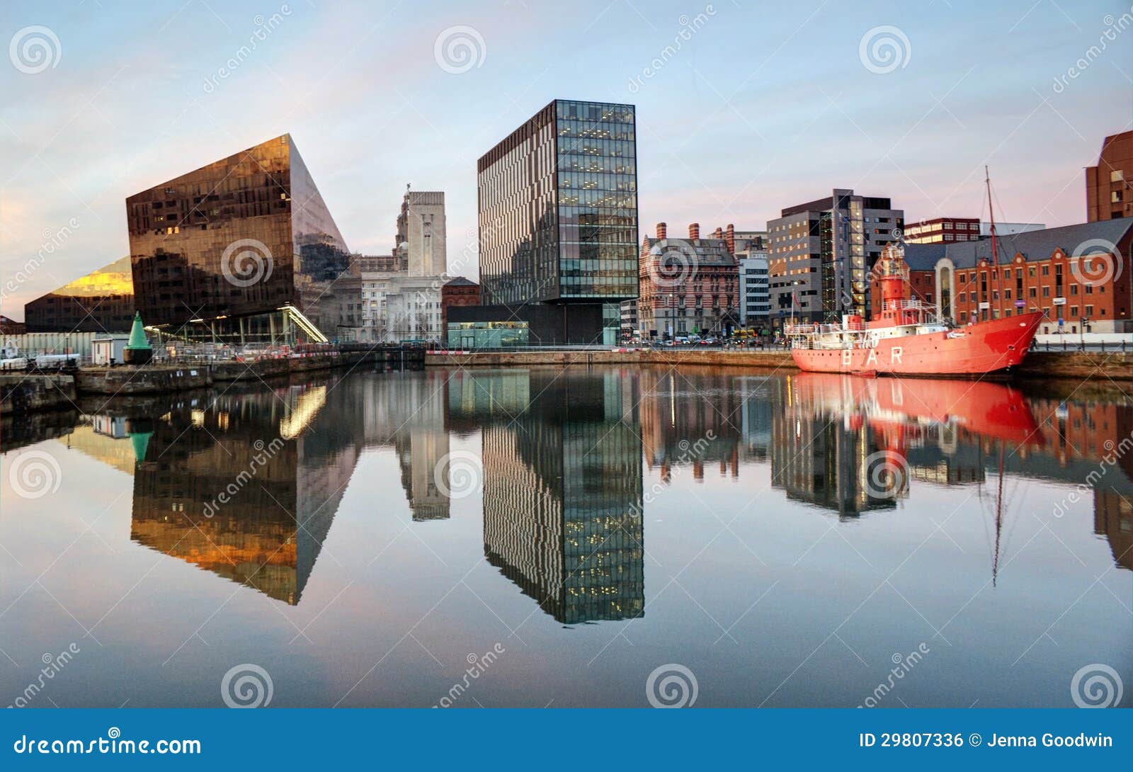 Liverpool Docks with Reflections Stock Photo - Image of marker, dock ...