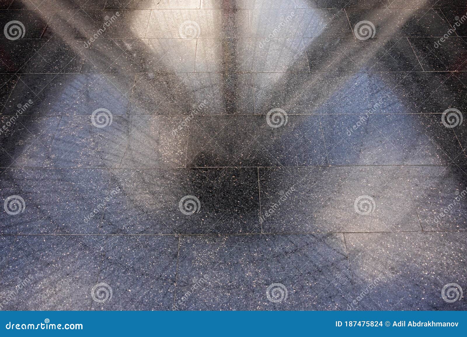 Reflections of Construction on a Marble Floor Stock Photo - Image of ...