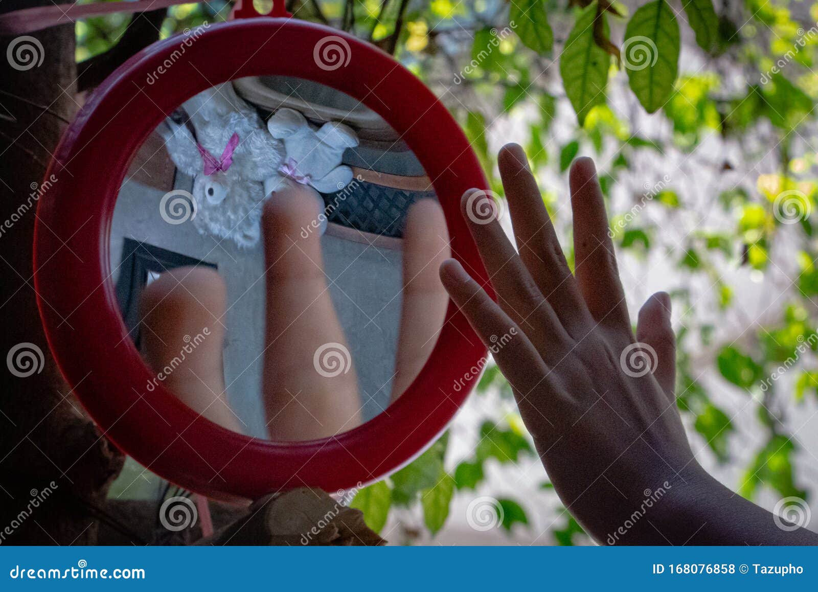 Reflections from Converging Mirror and Its Reflections. Stock Photo ...