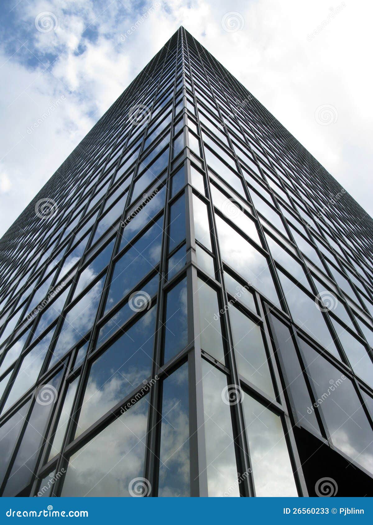 Reflections in a Glass Building Stock Image - Image of urban, facade ...