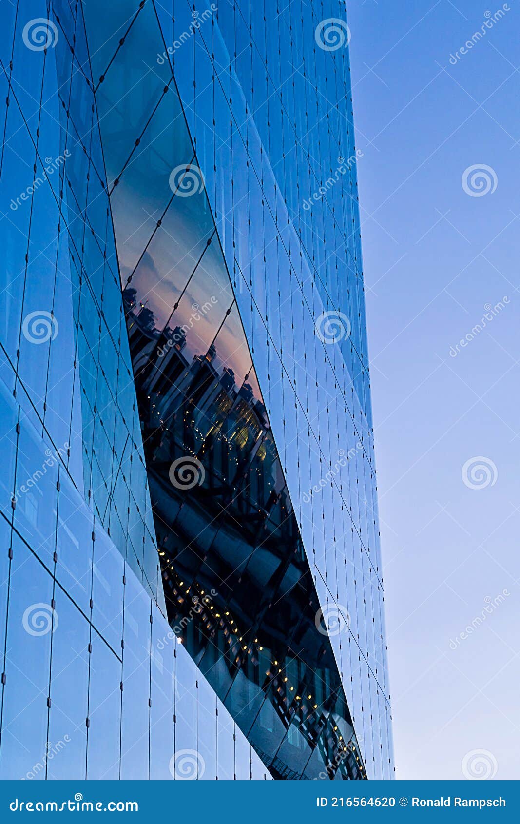 Reflections in a Glass Facade Stock Photo - Image of architecture ...