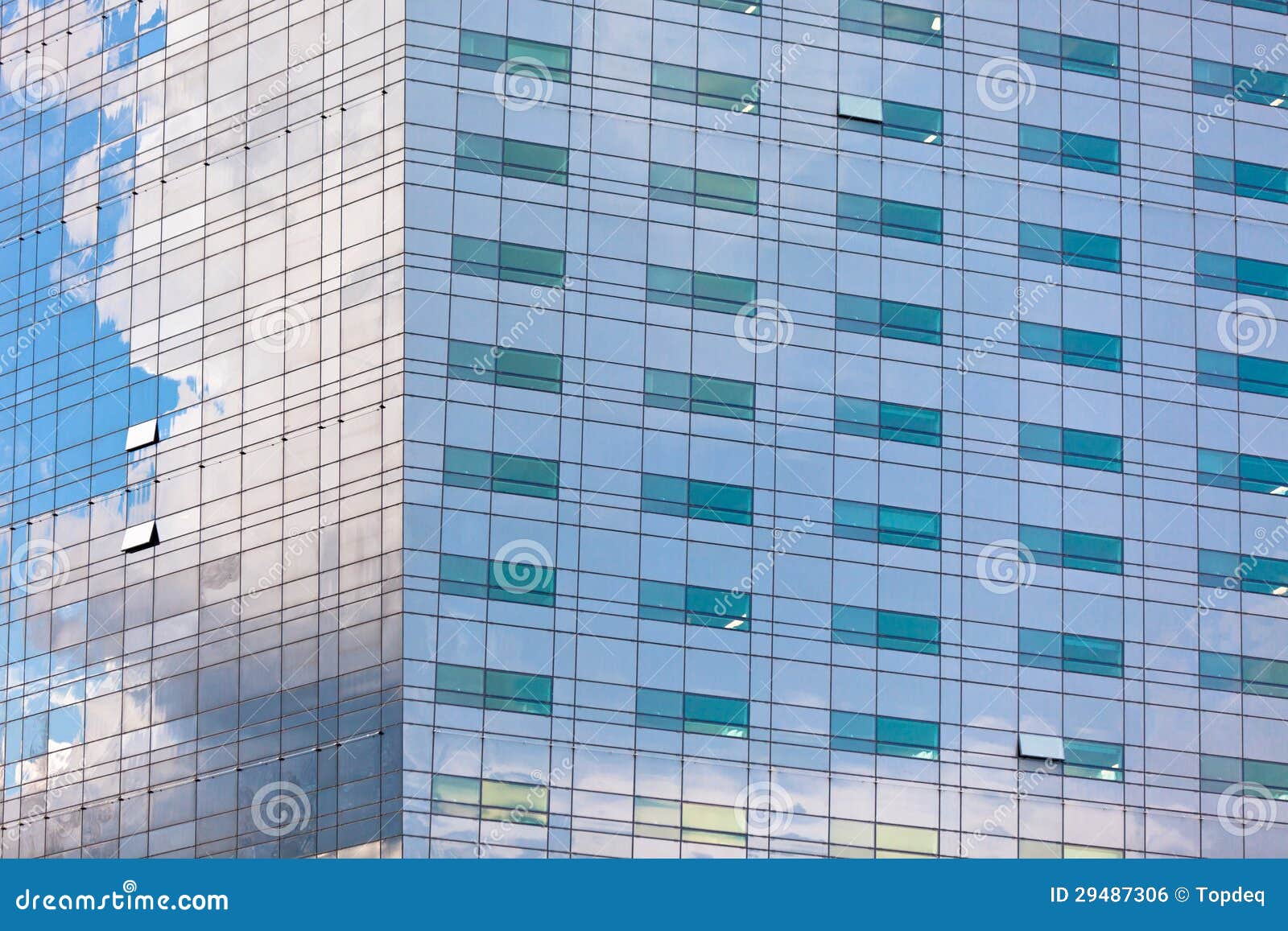 Reflections in the Glass Skyscraper Building Stock Photo - Image of ...