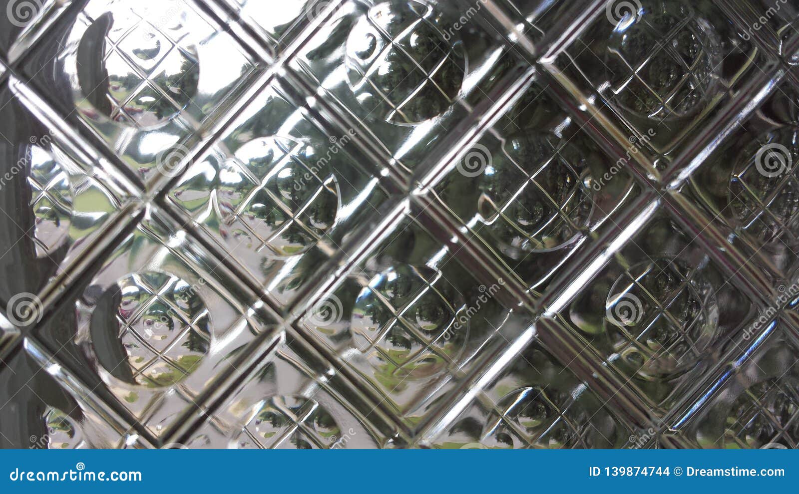 Reflections through Glass Tile Stock Photo - Image of white, circles ...