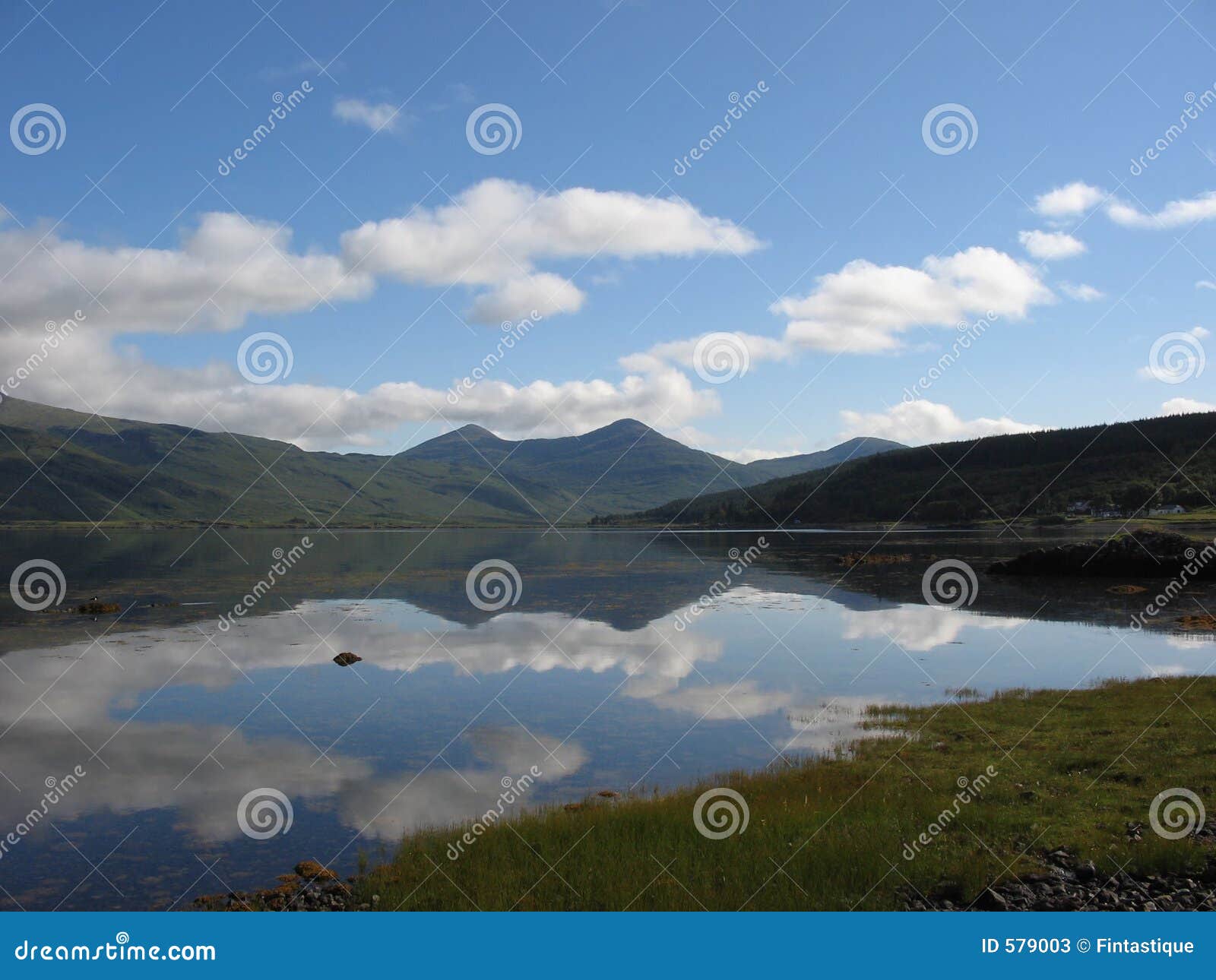 Reflections in Loch Scridain, Mull Stock Image - Image of isle, loch ...