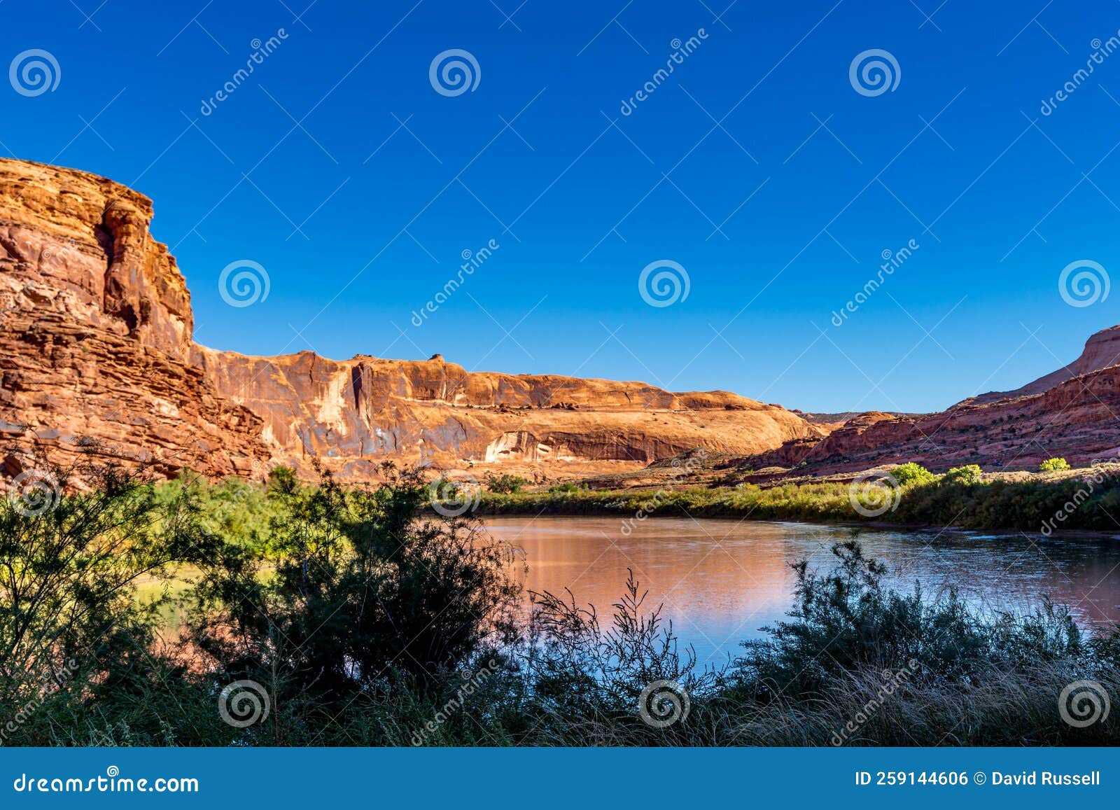 Reflections of Moab stock photo. Image of water, reflection - 259144606