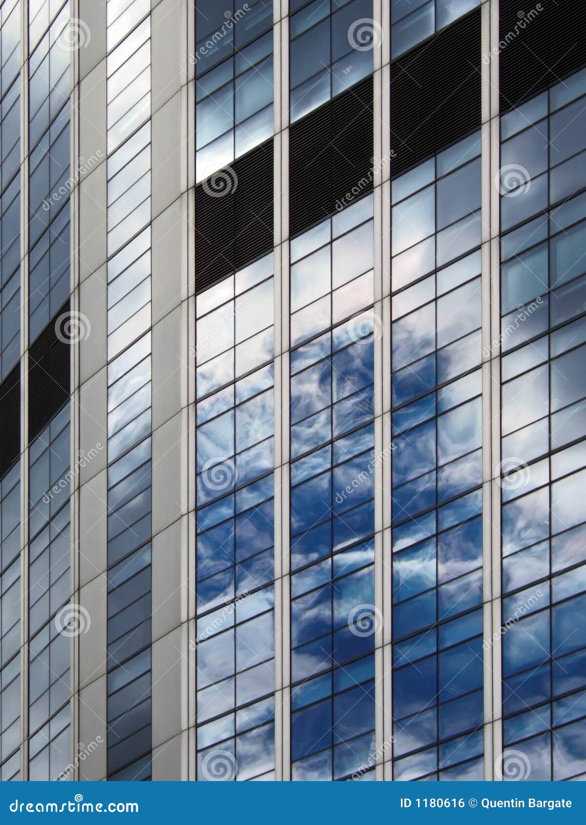 Reflections on a Modern Office Building Stock Photo - Image of lines ...