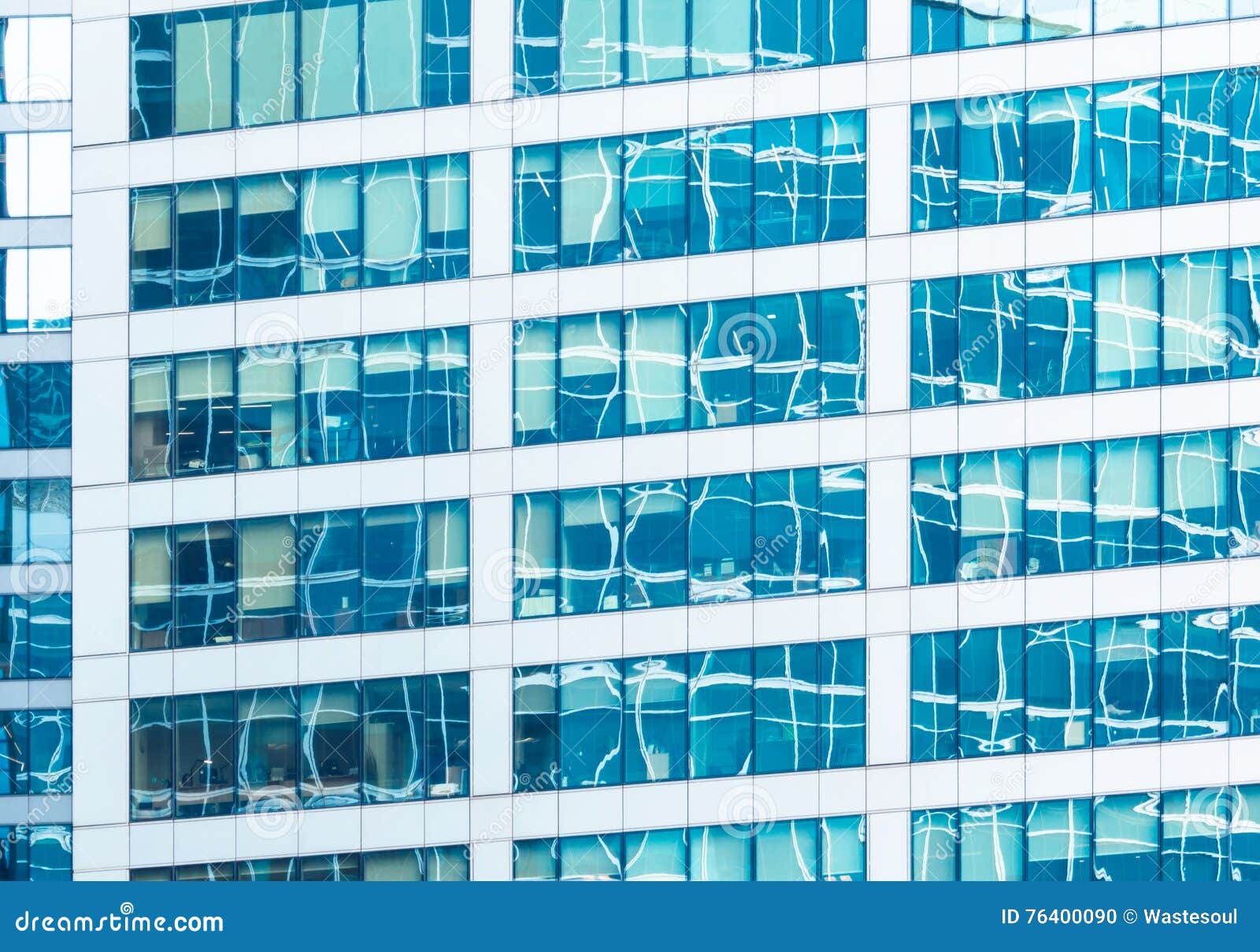Reflections in Office Building Stock Photo - Image of center, blue ...