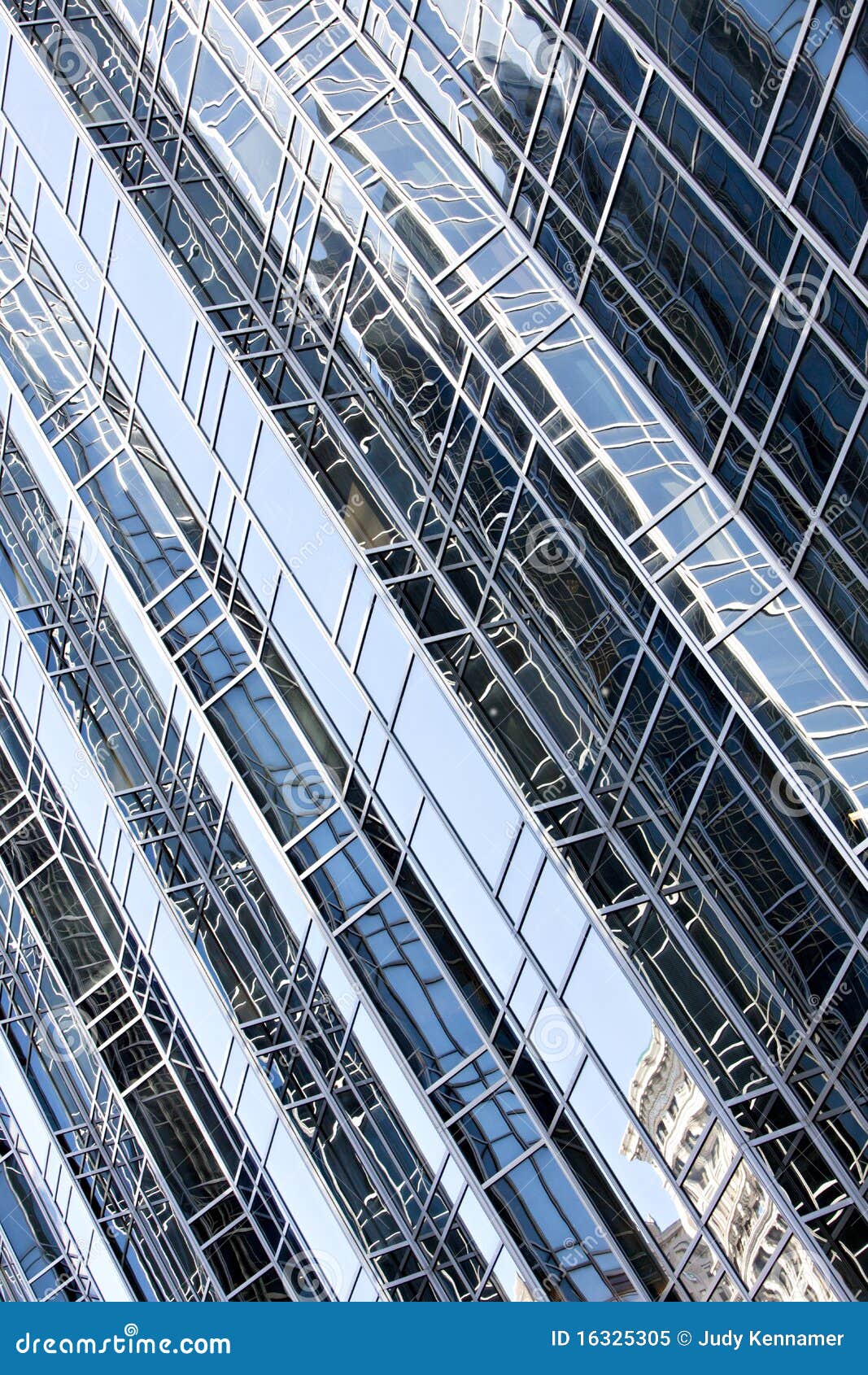 Reflections in Office Building Diagonal Stock Image - Image of bright ...