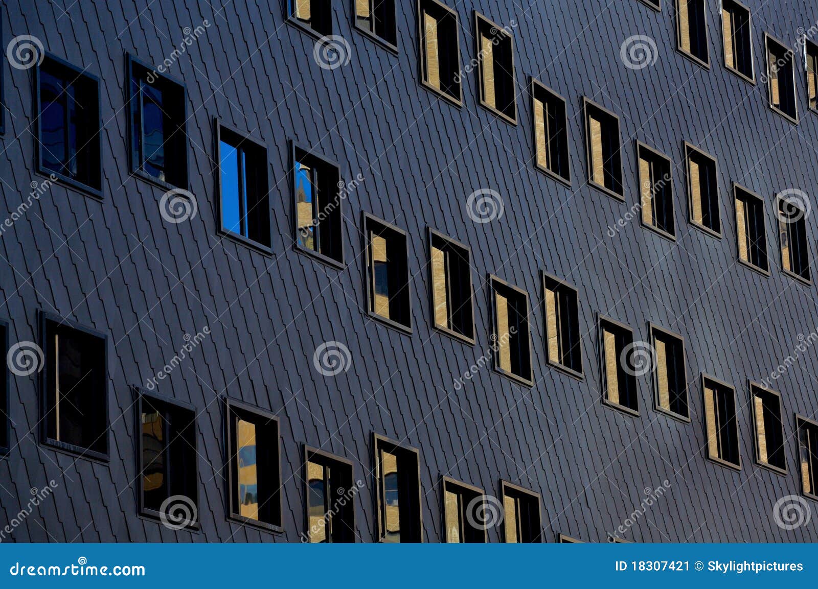 Reflections in Office Windows Stock Image - Image of business, commerce ...