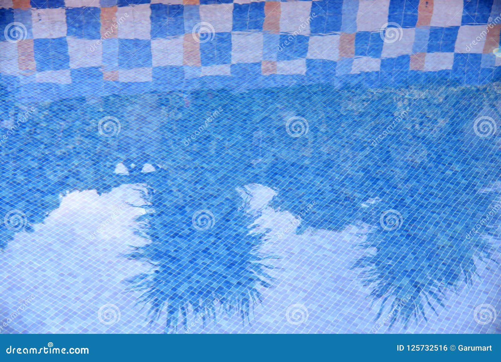Reflections on Pool of Translucent Water Stock Photo - Image of summer ...