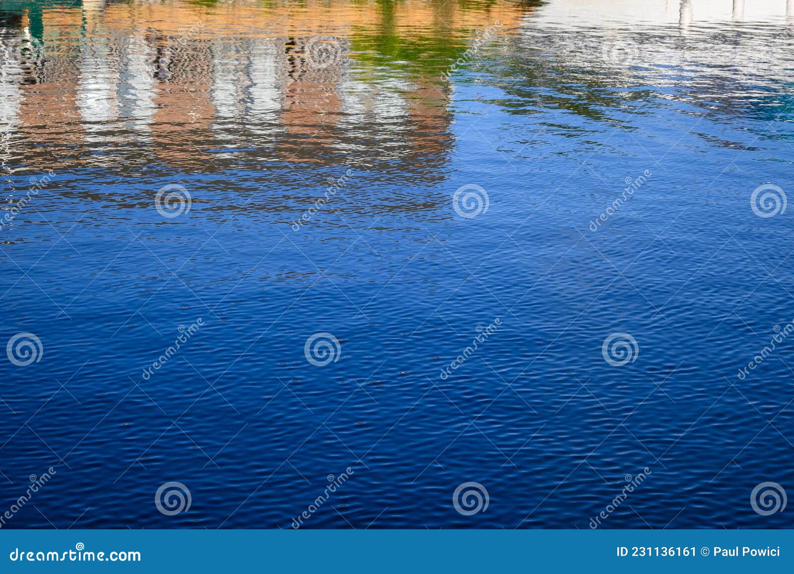 Reflections in Rippling Water Showing Various Colours Stock Image ...