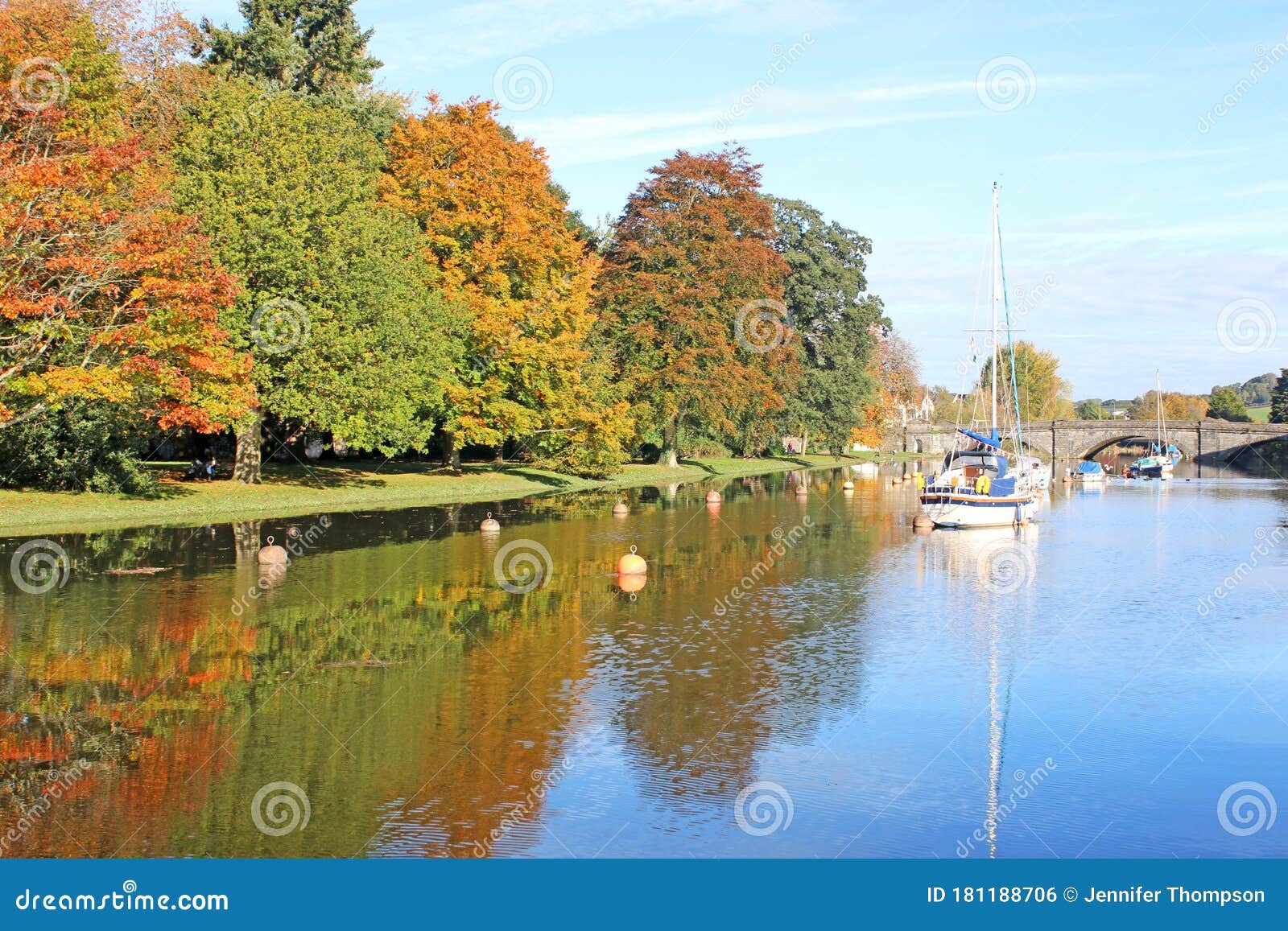 Reflections in the River Dart at Totnes Stock Photo - Image of totnes ...