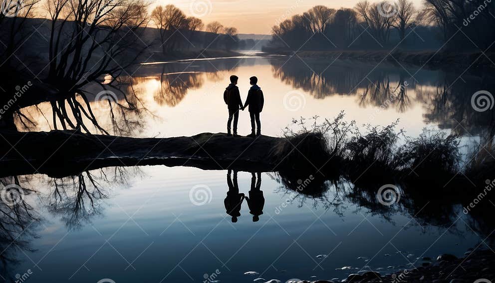 Reflections by the Riverside Stock Image - Image of outdoor, standing ...