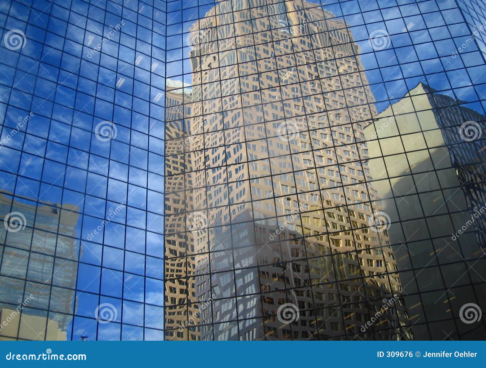 Reflections of Skyscrapers stock photo. Image of powerful - 309676