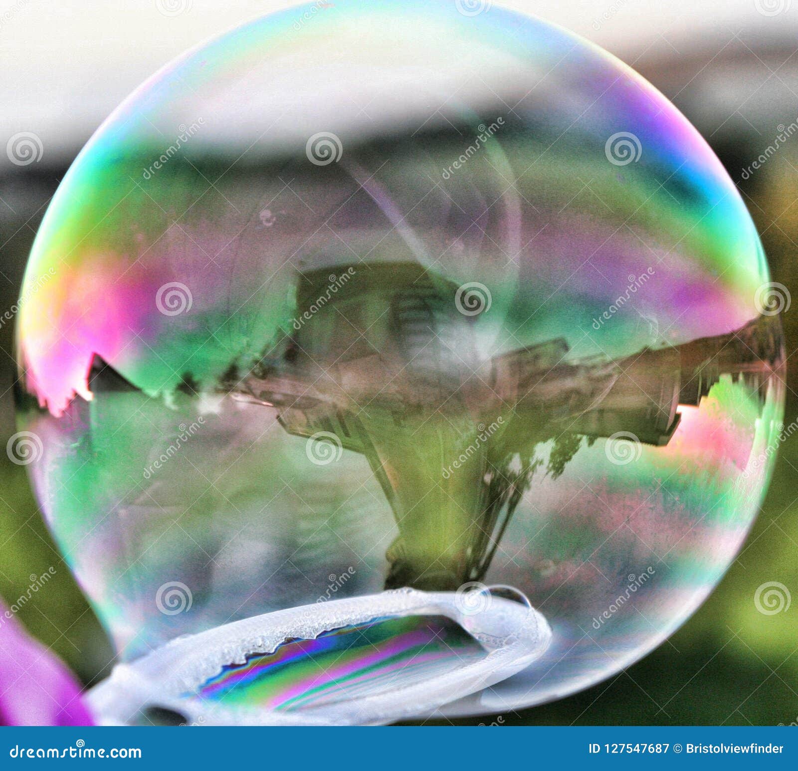 Reflections in a Soapy Bubble Editorial Photography - Image of joyful ...