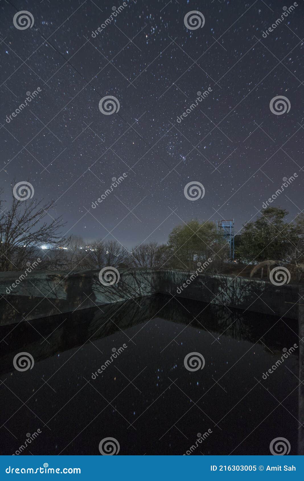 Reflections of stars stock image. Image of astronomy - 216303005