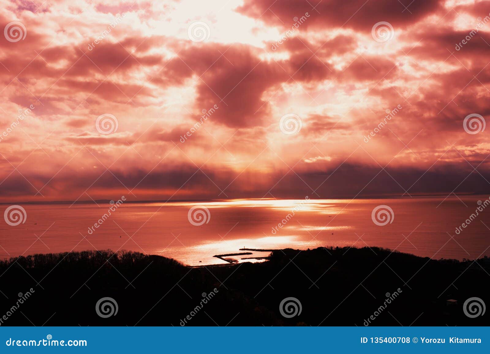 The Surface of the Sea at Dawn Stock Photo - Image of color, horizon ...