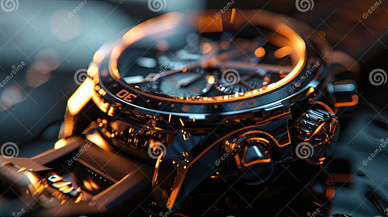 Reflections of Time stock illustration. Illustration of timepiece ...